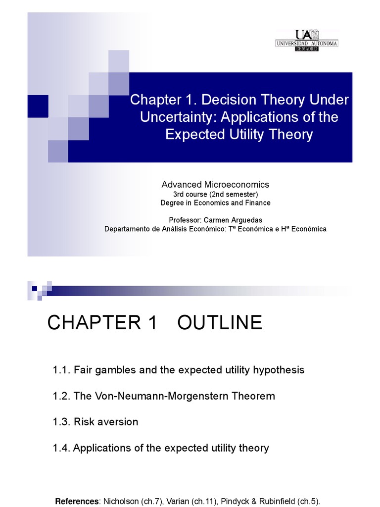 Decision Theory: Expected Utility Insights | PDF | Diversification ...