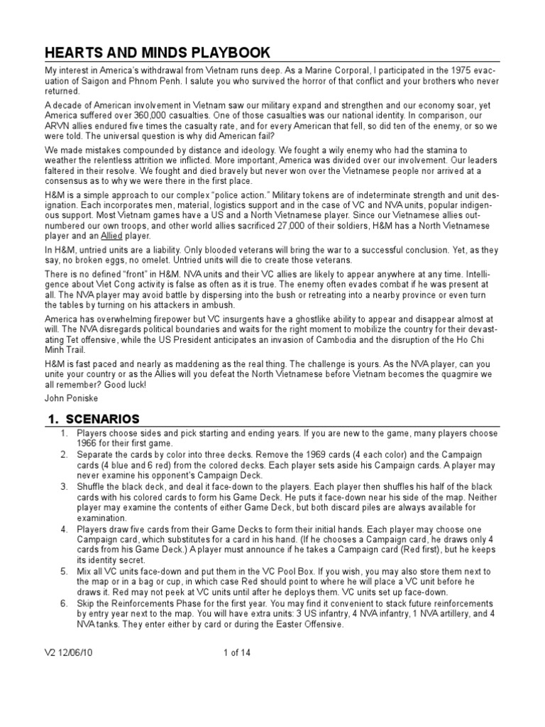 HeartsMinds Playbook v2 | PDF | People's Army Of Vietnam | Army Of The ...