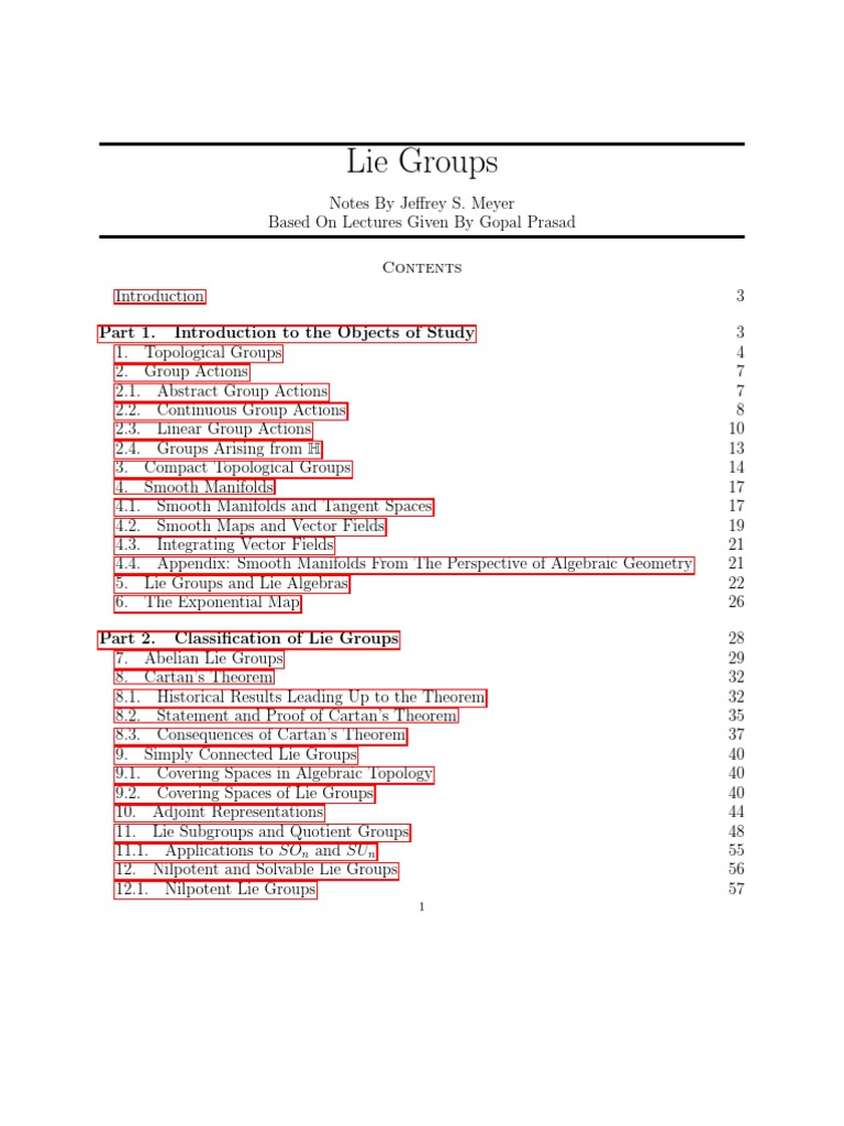 Lie Groups | PDF | Lie Groups | Differentiable Manifold