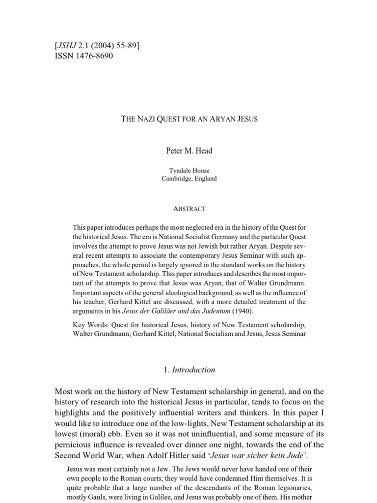 Aryan Jesus | PDF | Antisemitism | Jesus