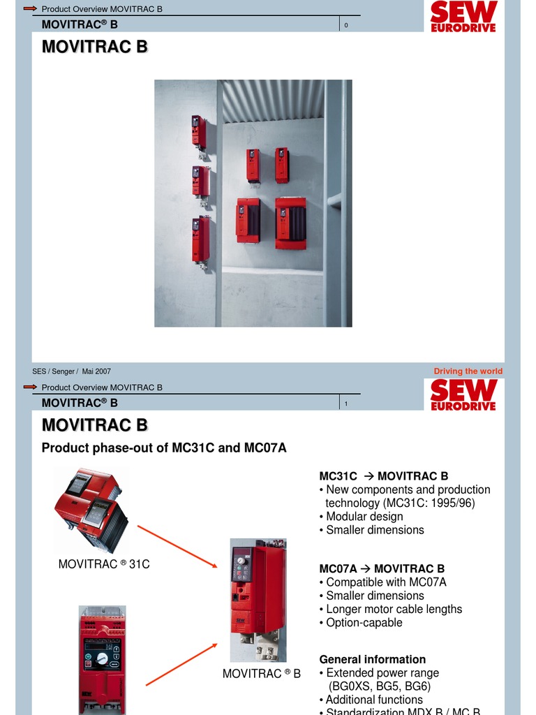 Presentación MOVITRAC® 07B | Mains Electricity | Amplifier