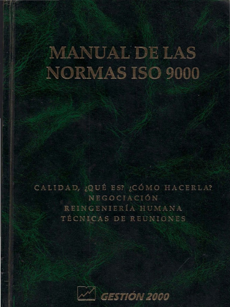 Manual De Las Normas Iso 9000 Pdf Calidad Comercial Sociedad