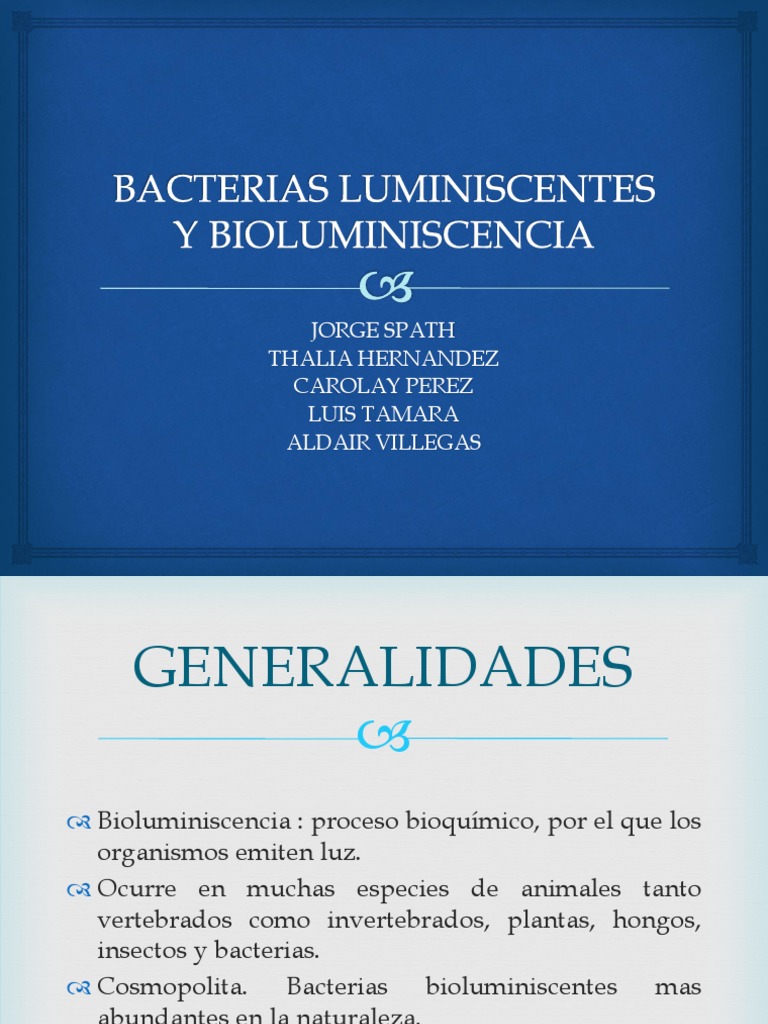 Bacterias Luminiscentes y Bioluminiscencia | PDF | Ciencias de la vida ...