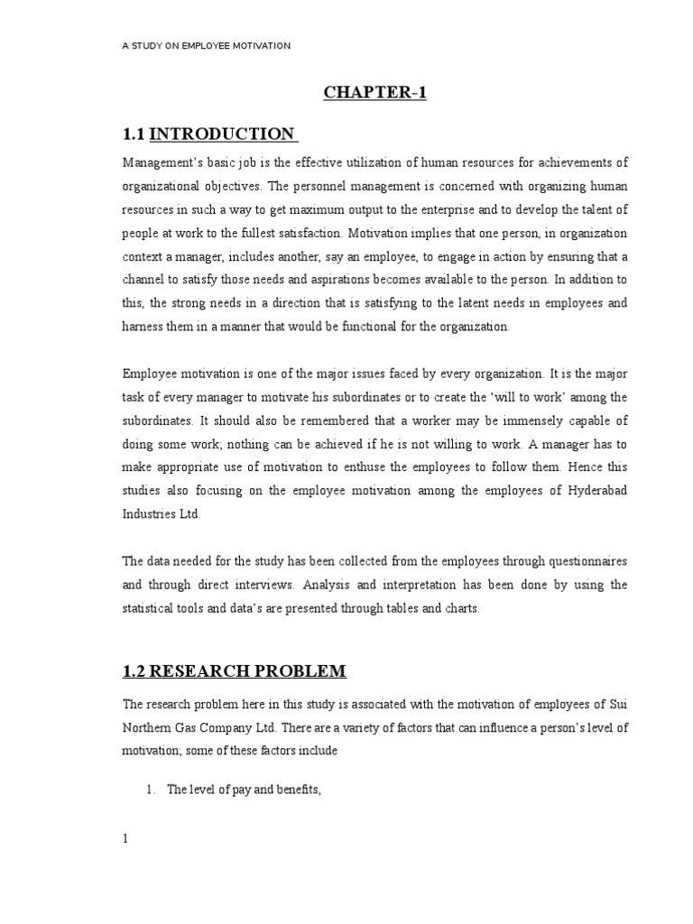 A Project On Employee Motivation by Shahid KV Chavakkad | PDF ...