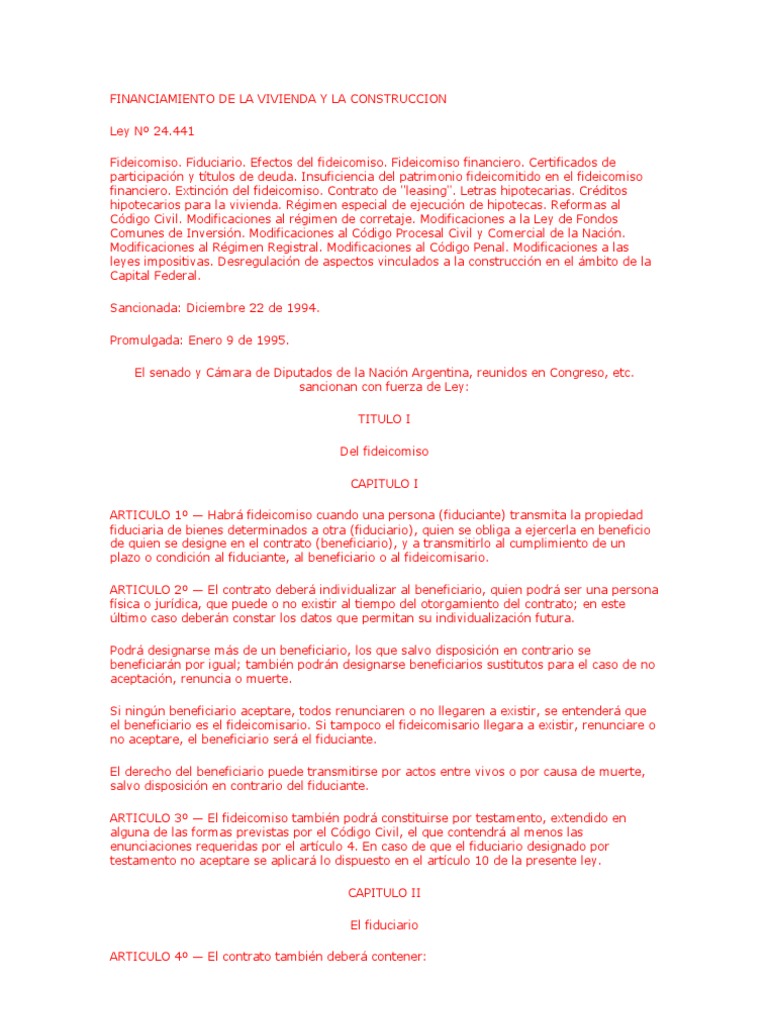 Fide I Comiso | PDF | Ley de fideicomiso | Liquidación