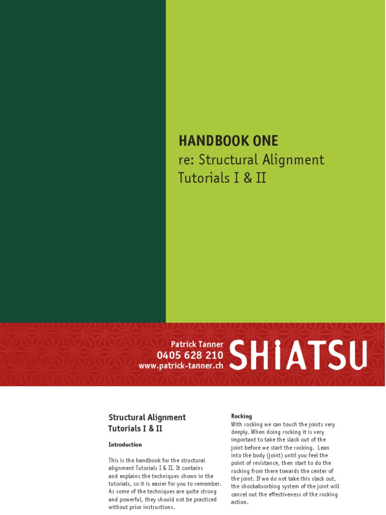 Shiatsu Structural Techniques Guide | PDF | Anatomical Terms Of Motion ...