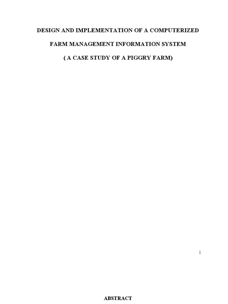 Farm Management Information System | PDF | Management Information ...