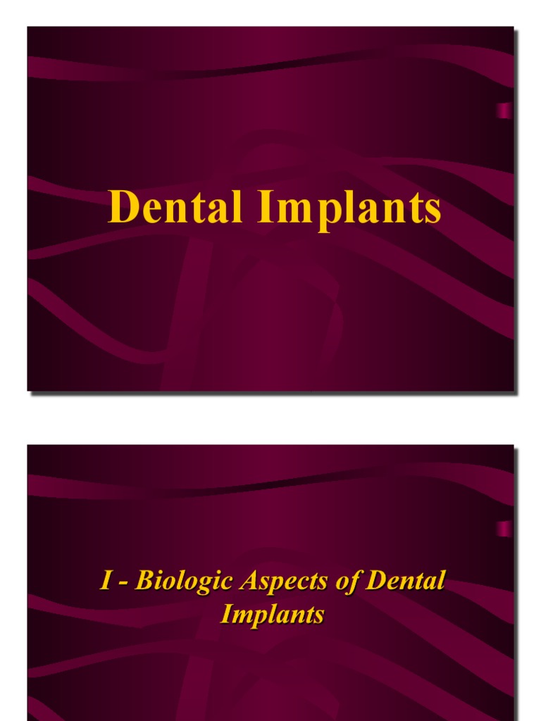 Dental Implants | PDF | Dental Implant | Medical Specialties