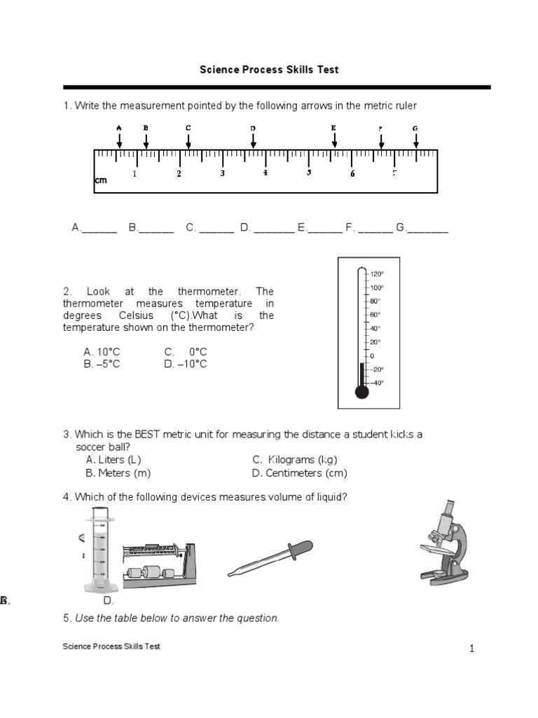 Science Process Skills Examination 1ncv0ky | PDF | Density | Buoyancy