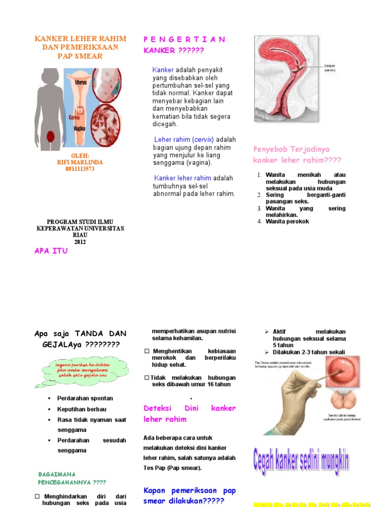 Leaflet Kanker Leher Rahim | PDF