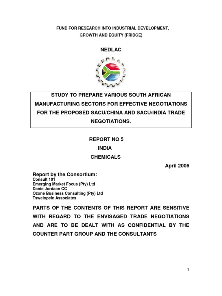 India Chemicals Final Report | PDF | Economy Of India | Exports