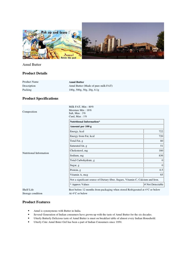 Amul Butter | PDF | Butter | Milk
