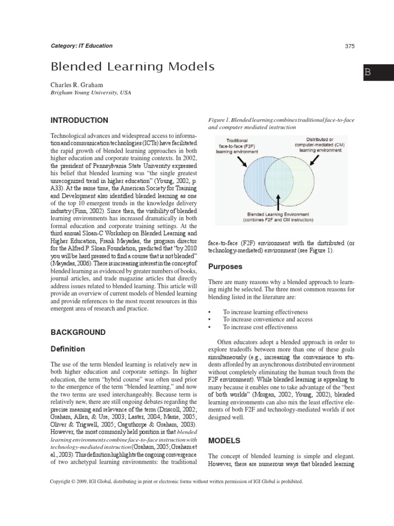Blended Learning Models | PDF | Educational Technology | Simulation
