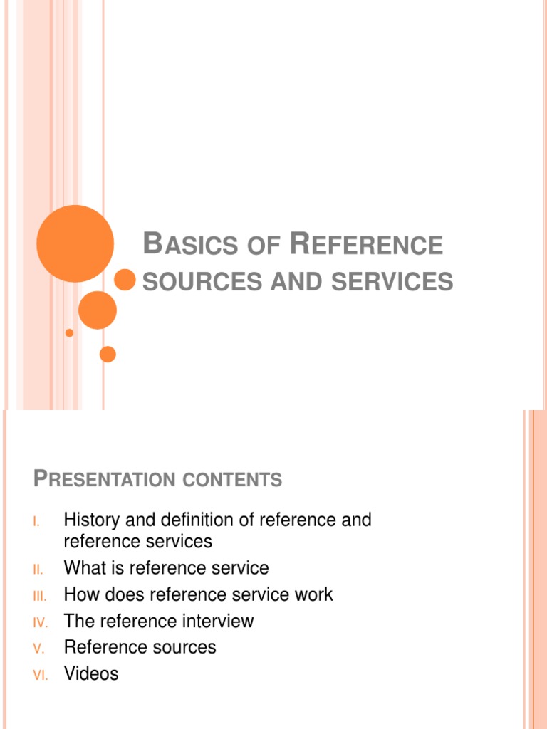 Overview of Reference Sources & Services | PDF | Instant Messaging ...