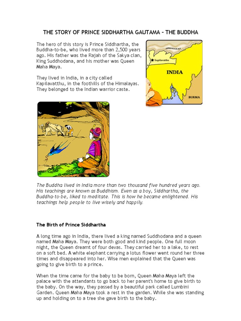 Story of Prince Siddhartha Gautama | PDF | Gautama Buddha | Indian ...