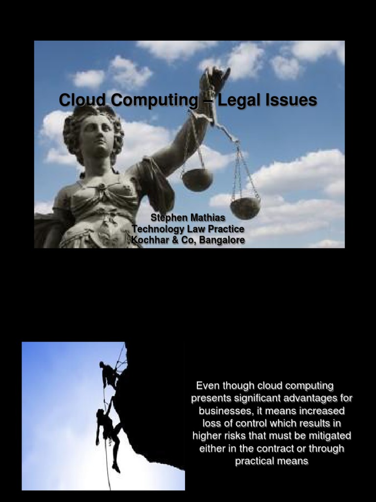 Stephen Mathias, Cloud Computing - Legal Issues | PDF | Cloud Computing ...
