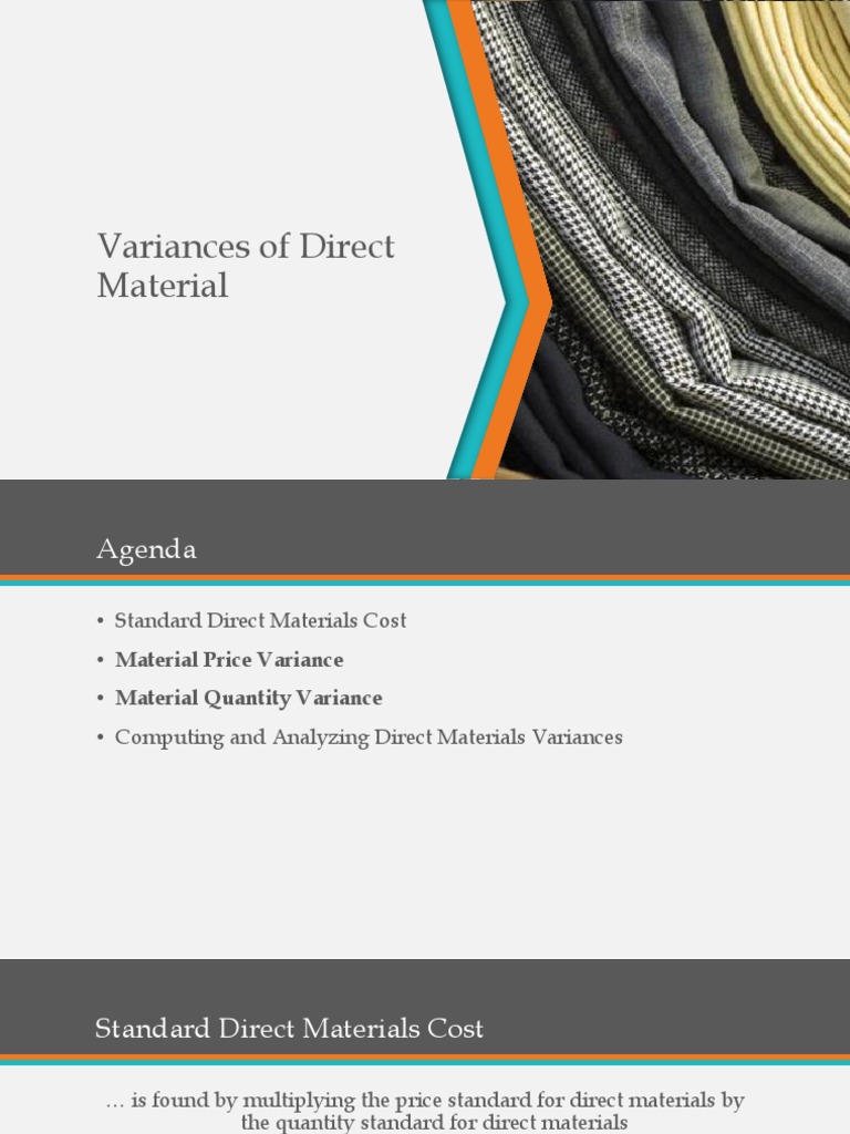 Variances of Direct Material | PDF | Variance | Business Economics