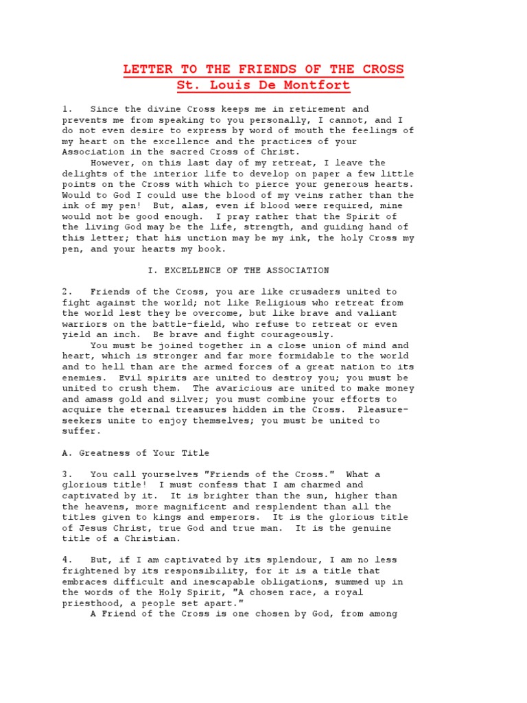 Letter To The Friends of The Cross - Sheila | PDF | Crucifixion | Sin