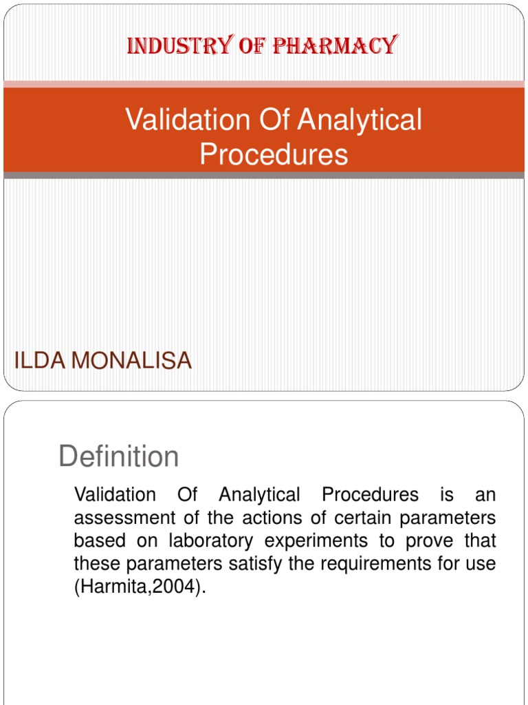 Validation Of Analytical Procedures Assay Detection Limit Free 30 Day Trial Scribd