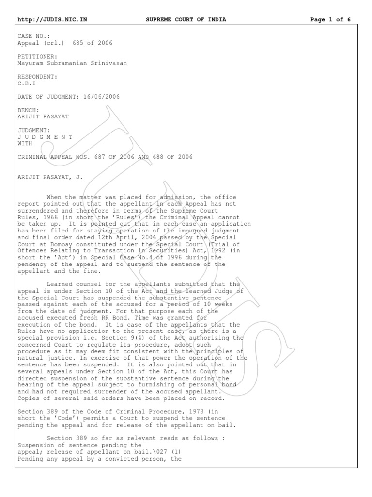 Appeal Against Conviction Can Be Posted Only After Convicts Surrender and Proof of Surrender Is ...