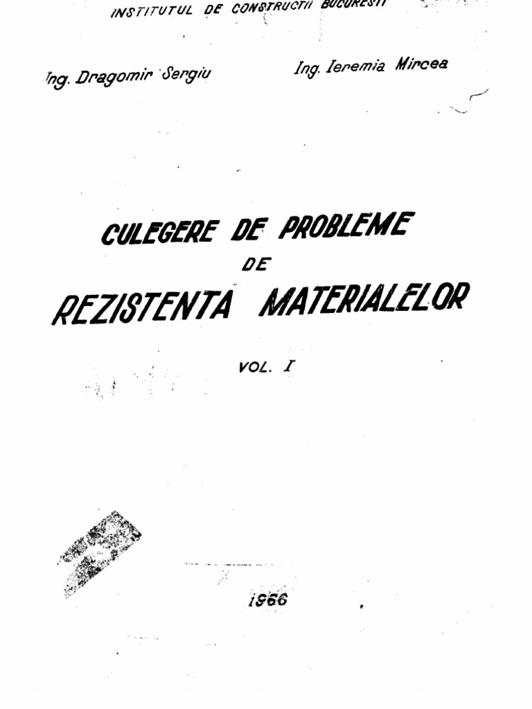 Culegere Rezistenta Materialelor | PDF