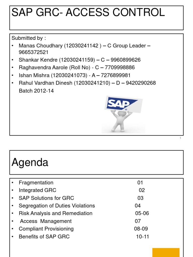 Sap Grc Access Control 12030241142 Pdf Risk Management Regulatory