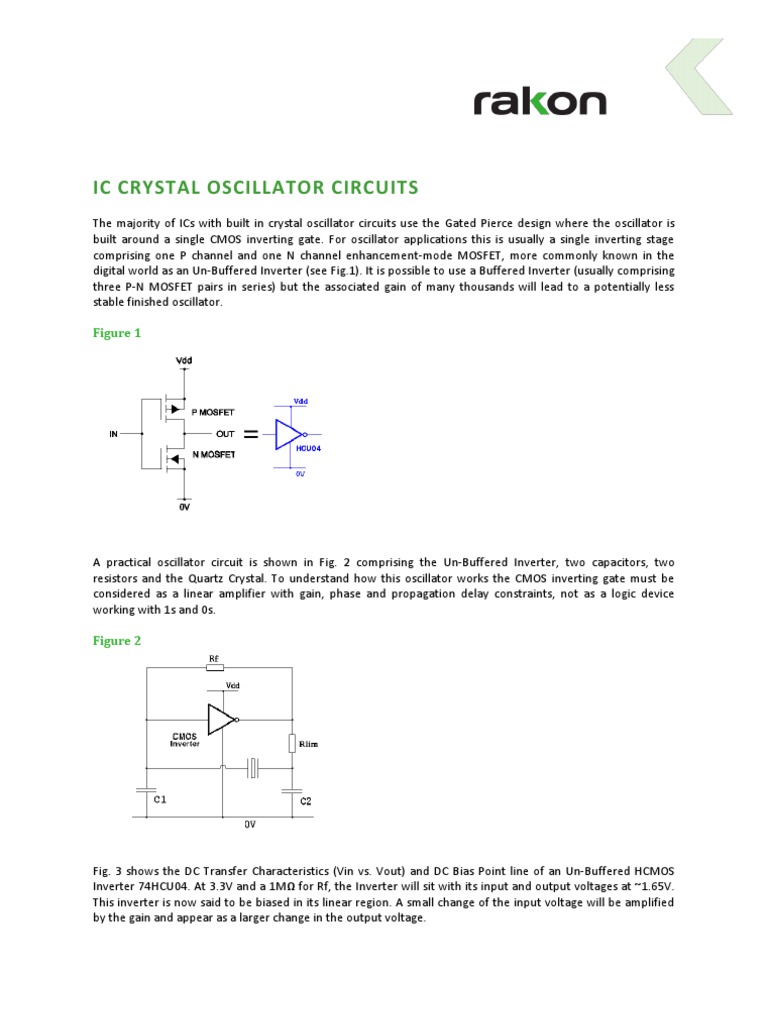 Ic Crystal Oscillator Circuits | PDF | Electronic Oscillator | Capacitor