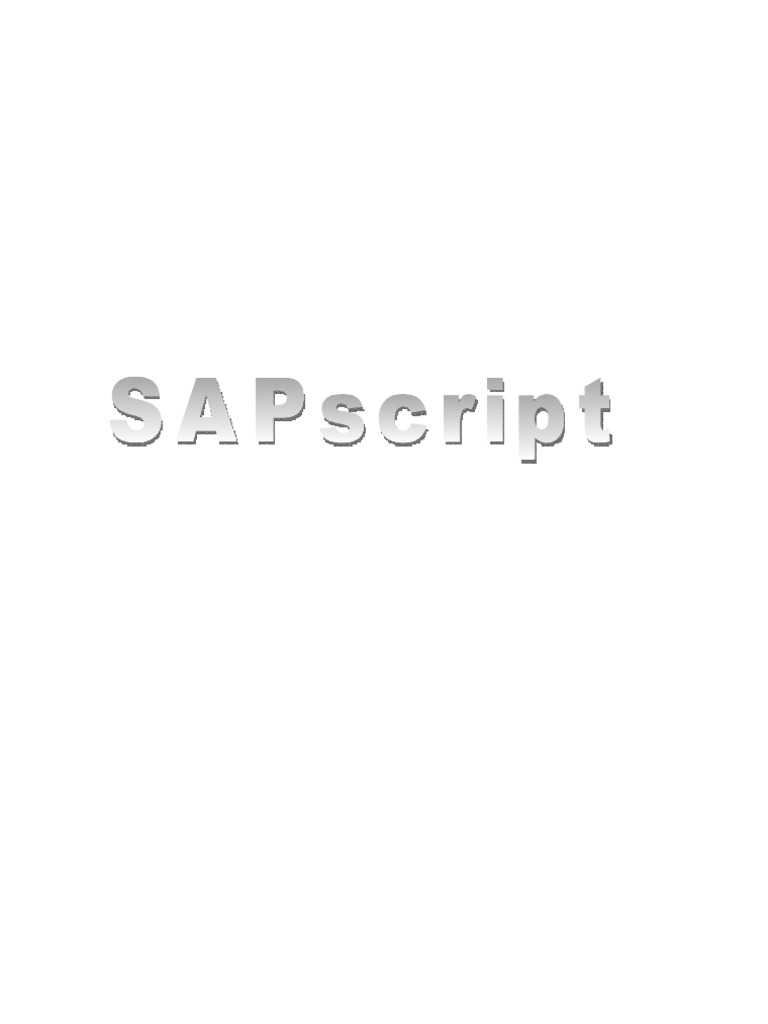 Sap Script | PDF | Ventana (informática) | Programa de computadora