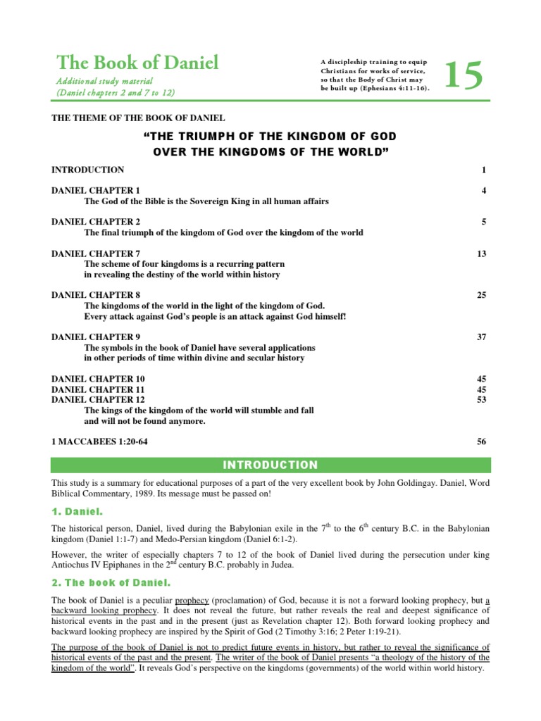 Delta Course 15 The Book Of Daniel Pdf Book Of Daniel Daniel