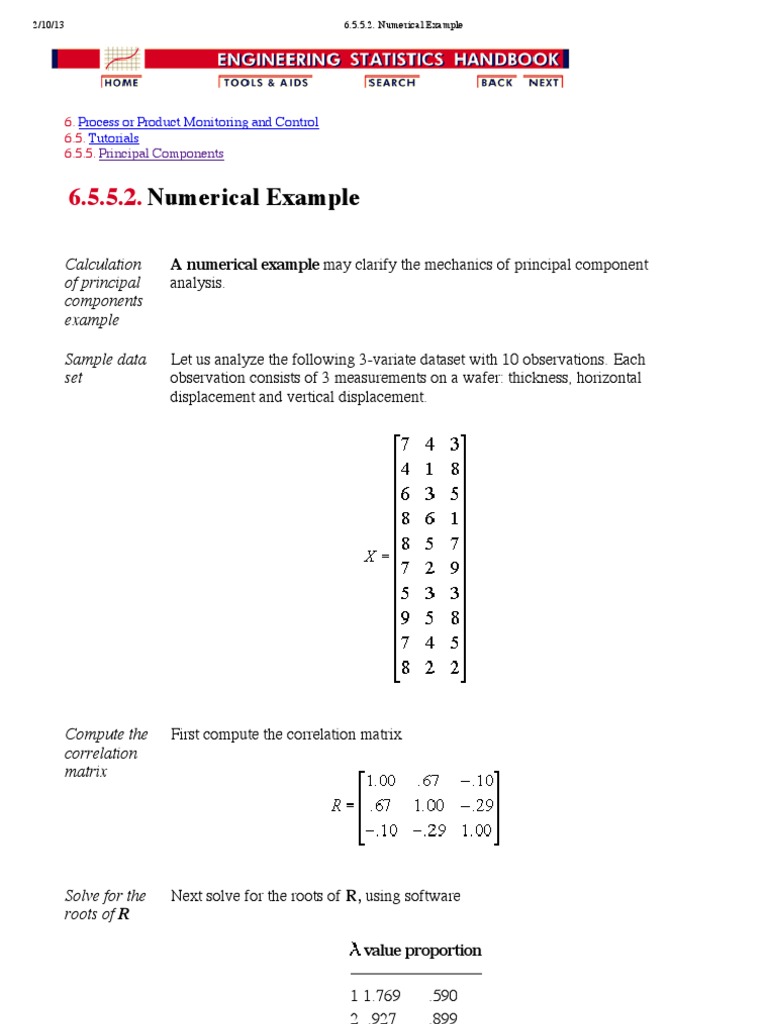 Principal Component | PDF | Principal Component Analysis | Matrix (Mathematics)