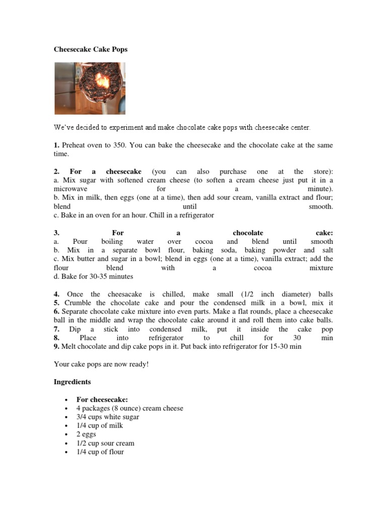 Cake Pops | PDF | Cupcake | Desserts