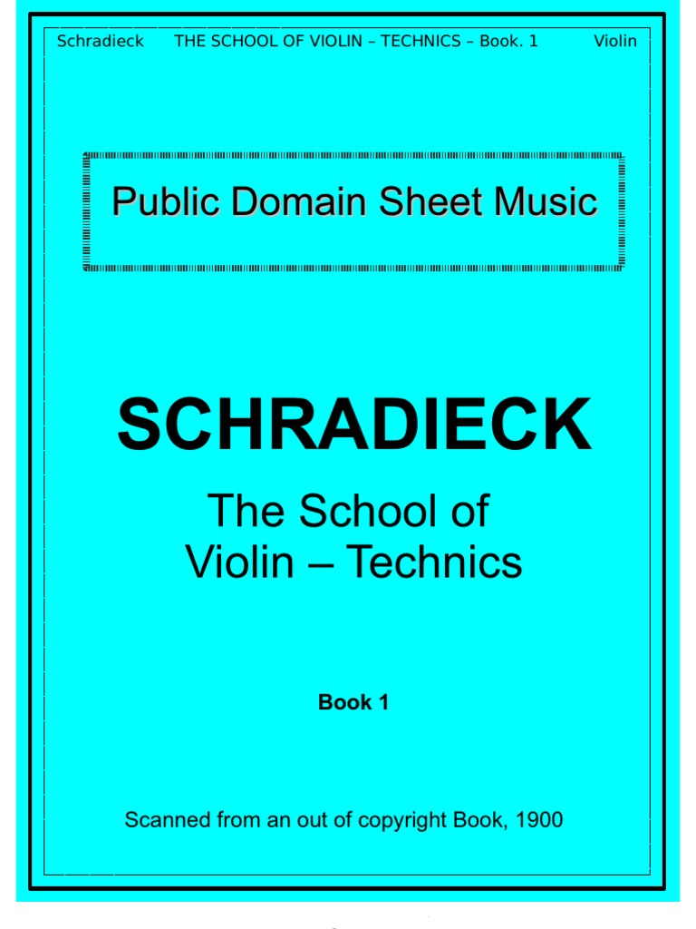 Schradieck School of Violin Technics - Book 1 | PDF | Art