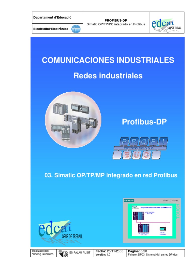 IyCnet Siemens Profibus DP03 SistemaHMI en Red DP | PDF