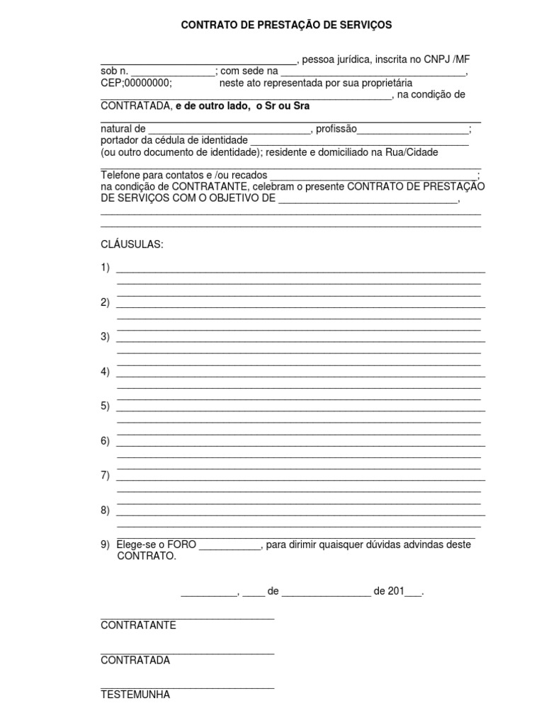 Modelo de Contrato PDF | PDF