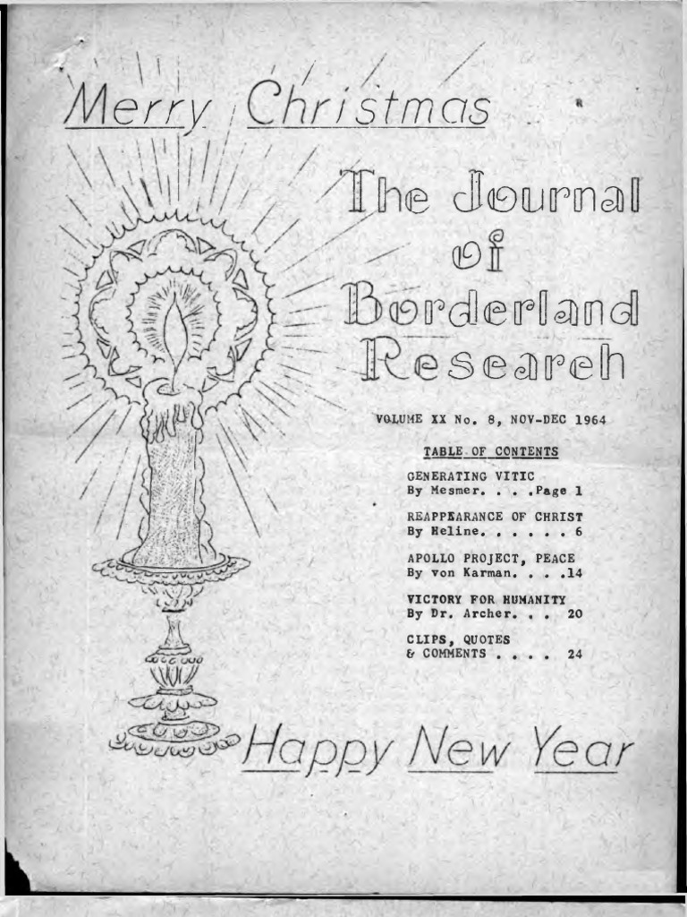 The Journal of Borderland Research 1964-11 & 12 | PDF | Plane ...
