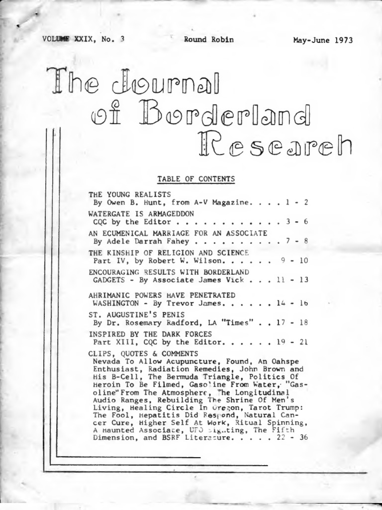 The Journal of Borderland Research 1973-05 & 06 | PDF