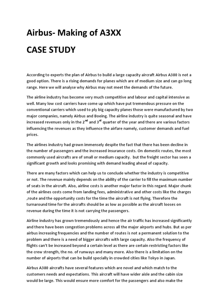 Airbus Case Study | PDF | Airbus | Airlines