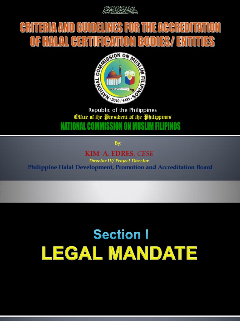 Presentation: Criteria and Guidlines For Halal Accreditation For Halal ...