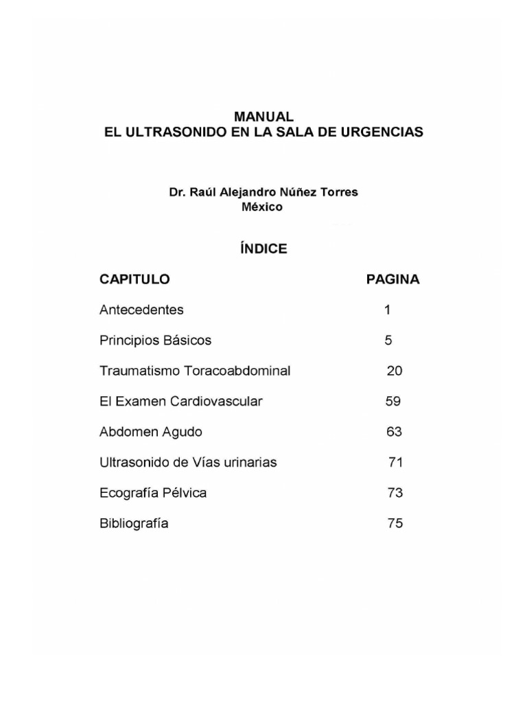 Manual de Ultrasonografia | PDF | Ultrasonido | Ultrasonido médico