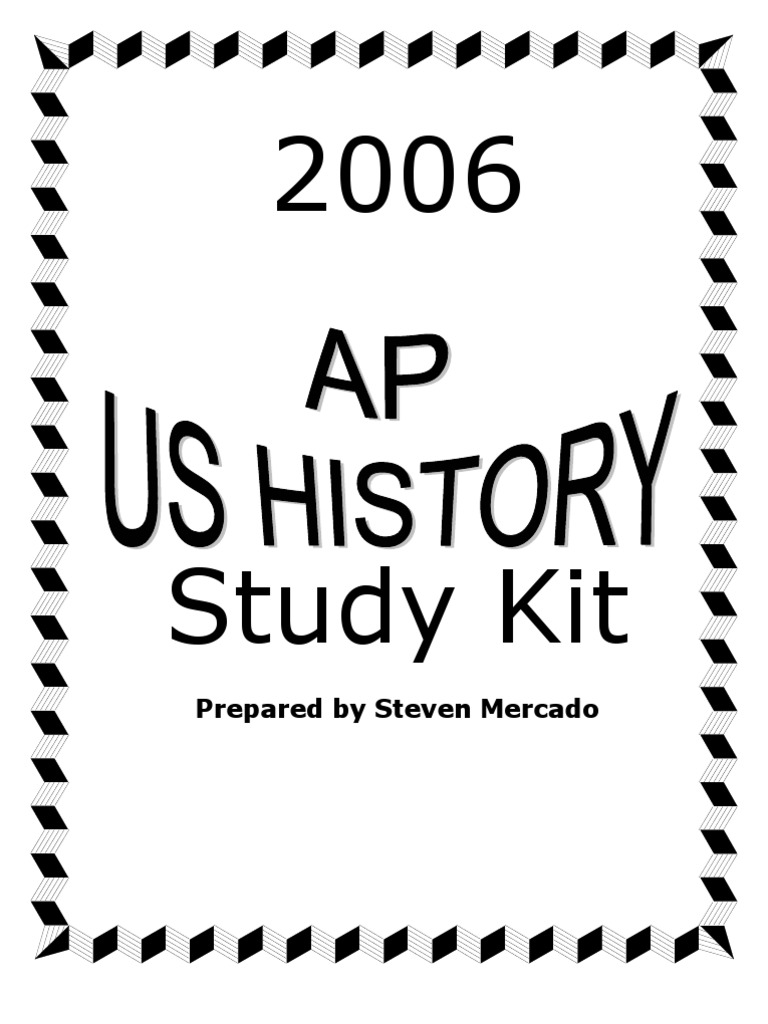 AP US HISTORY Study Kit | PDF | Federalist Party | Alexander Hamilton