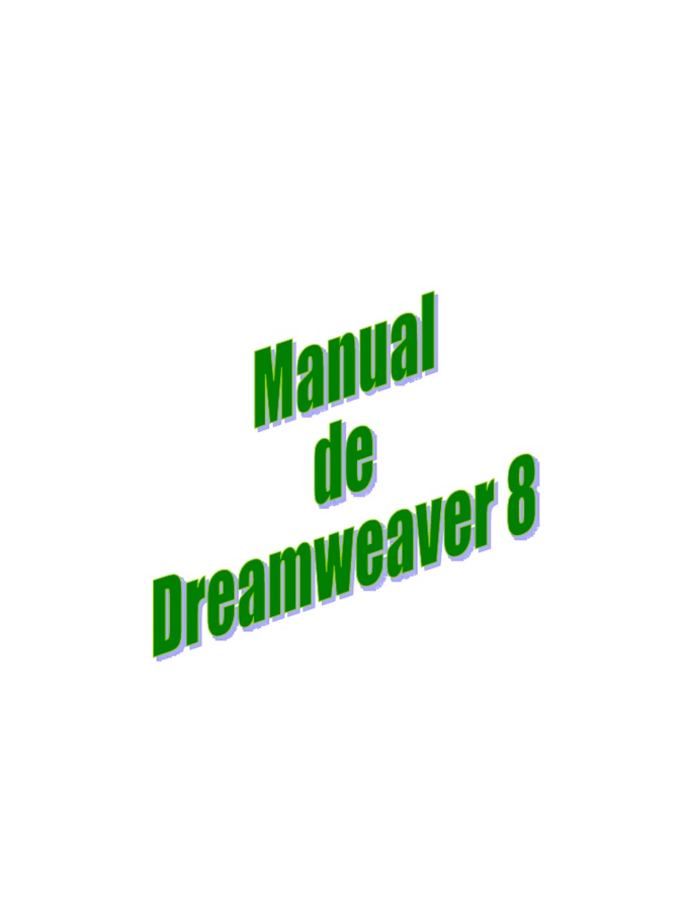 Tutorial Dream Weaver 8 | PDF | Adobe Dreamweaver | HTML
