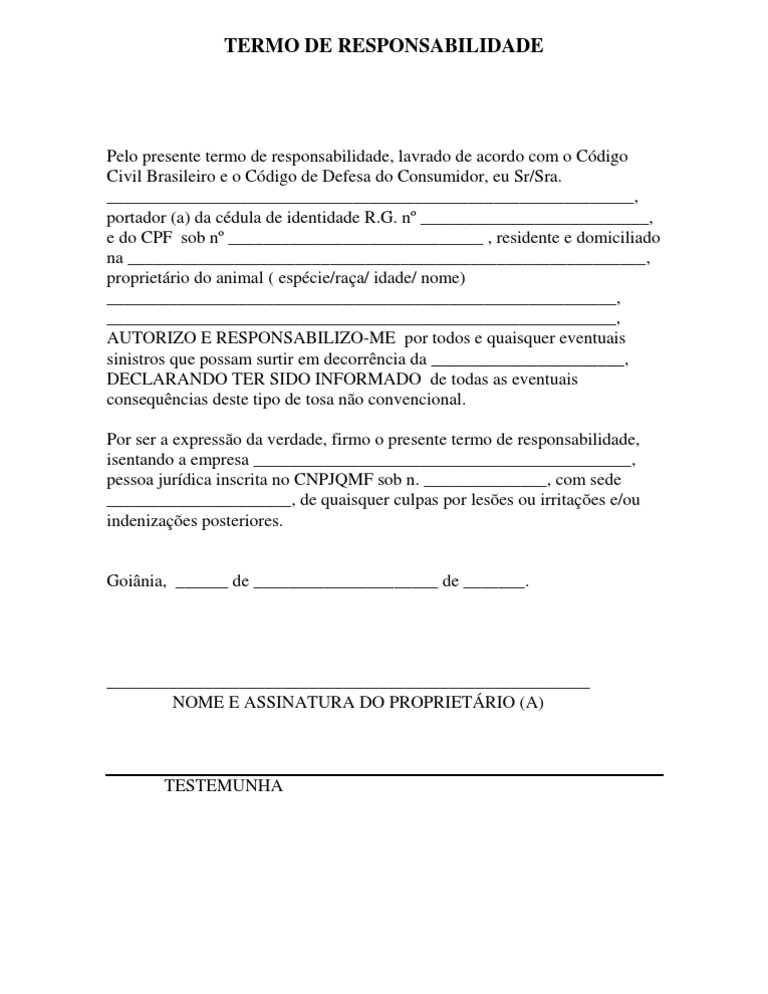 Modelo Termo De Responsabilidade - vrogue.co Modelo Termo De Responsabilidade - vrogue.co