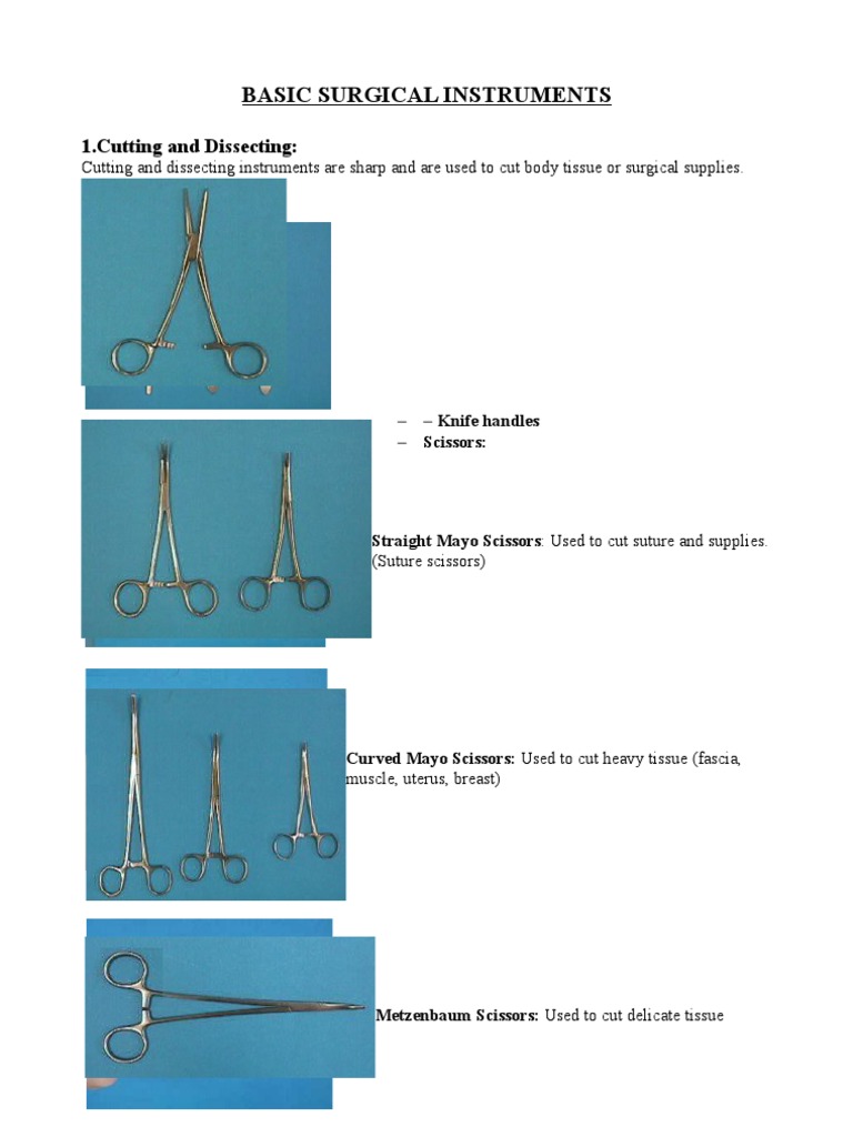 Surgical Instruments | PDF | Surgery | Medical Specialties