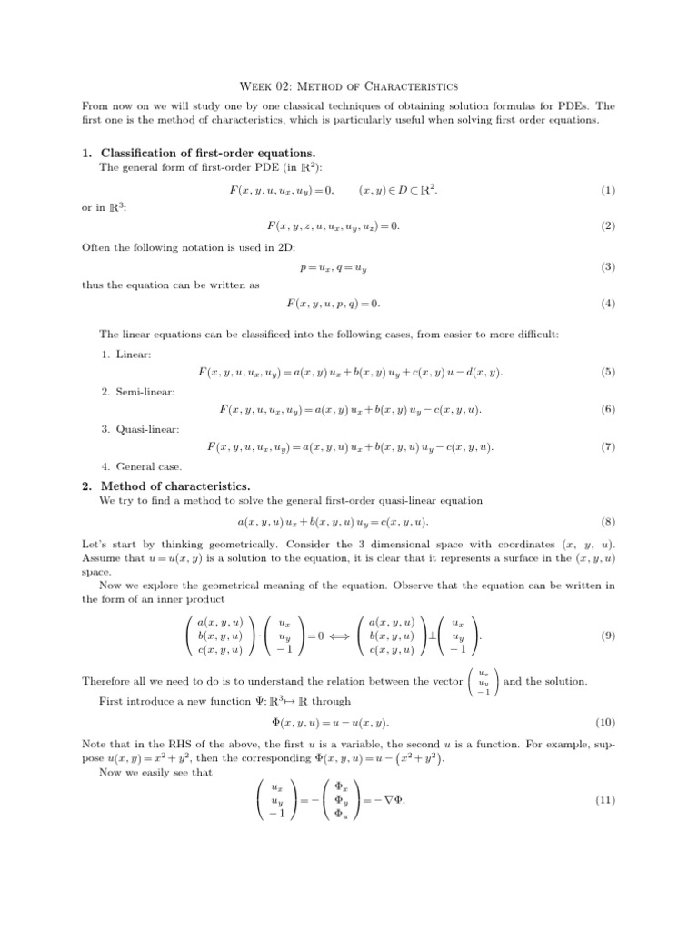 A Detailed Explanation of Applying the Method of Characteristics to ...