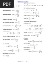 Cheat Sheet | Field Effect Transistor | Mosfet