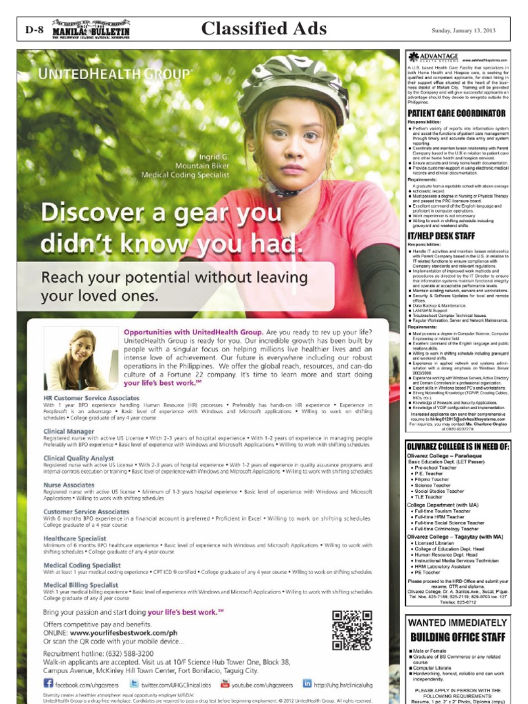 Classified Ads: Sunday, January 13, 2013 | PDF