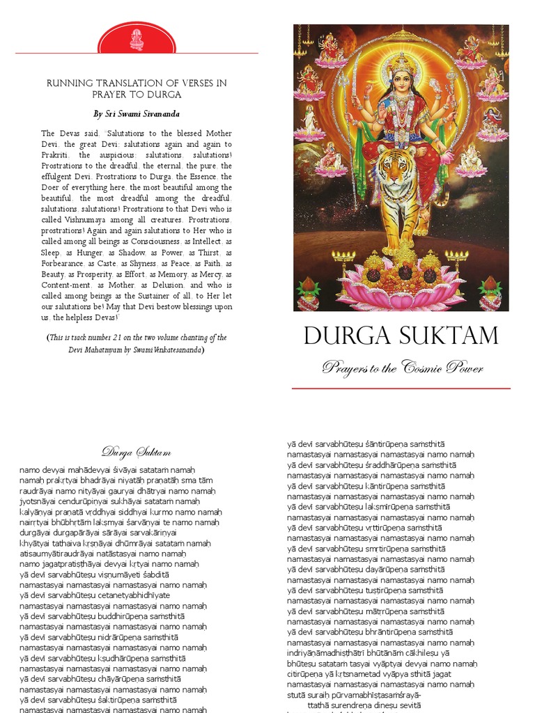 Durga Suktam: Cütçxüá Àé À (X Véáå - V Céãxü | PDF