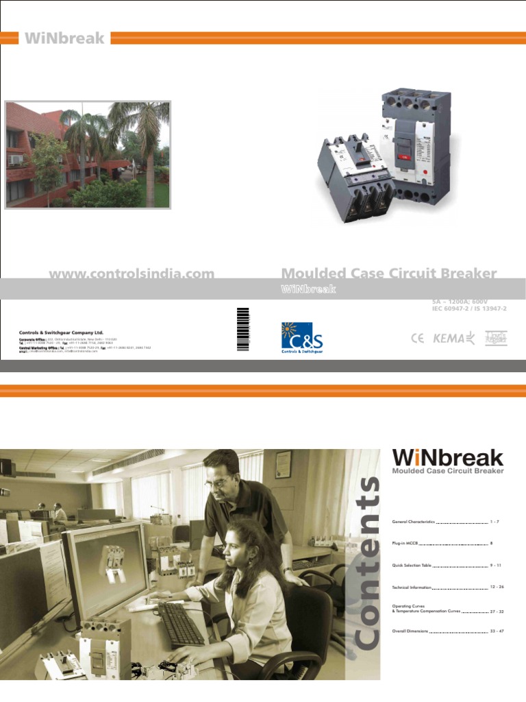 WiNbreak MCCB | PDF | Switch | Power (Physics)