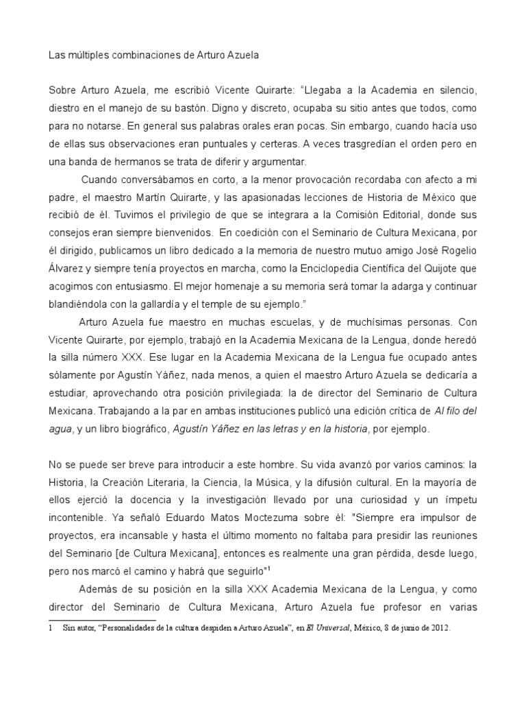 Arturo Azuela para Siempre! | PDF | México | Novelas