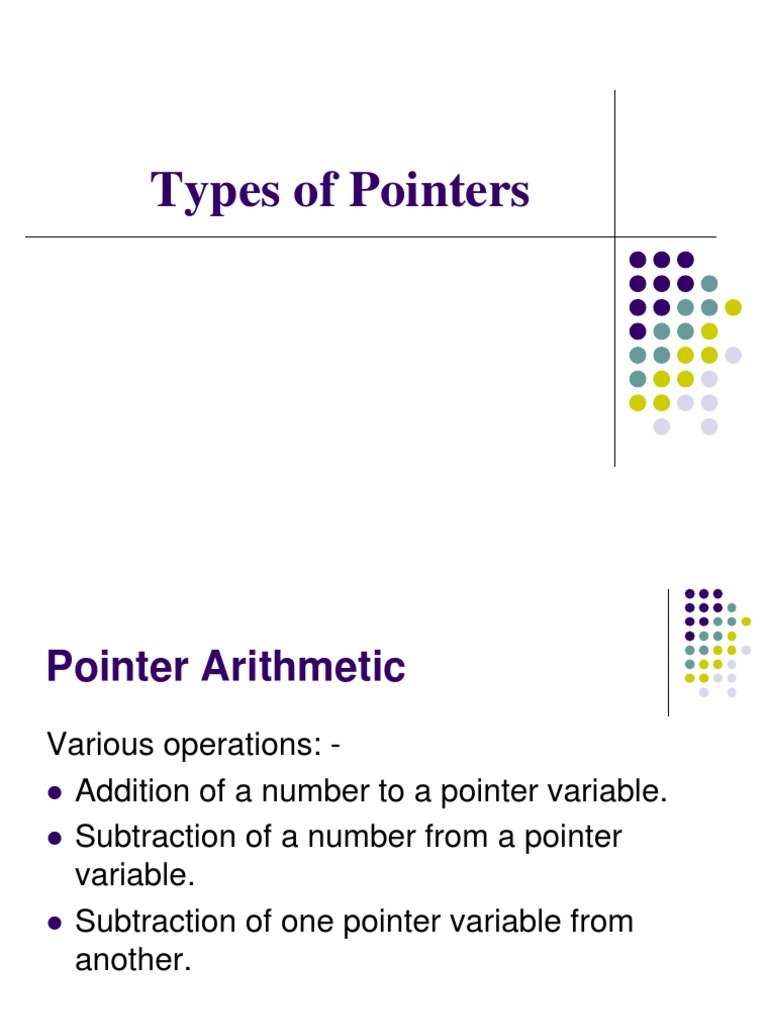 18types Pointers | Download Free PDF | Pointer (Computer Programming) | Variable (Computer Science)